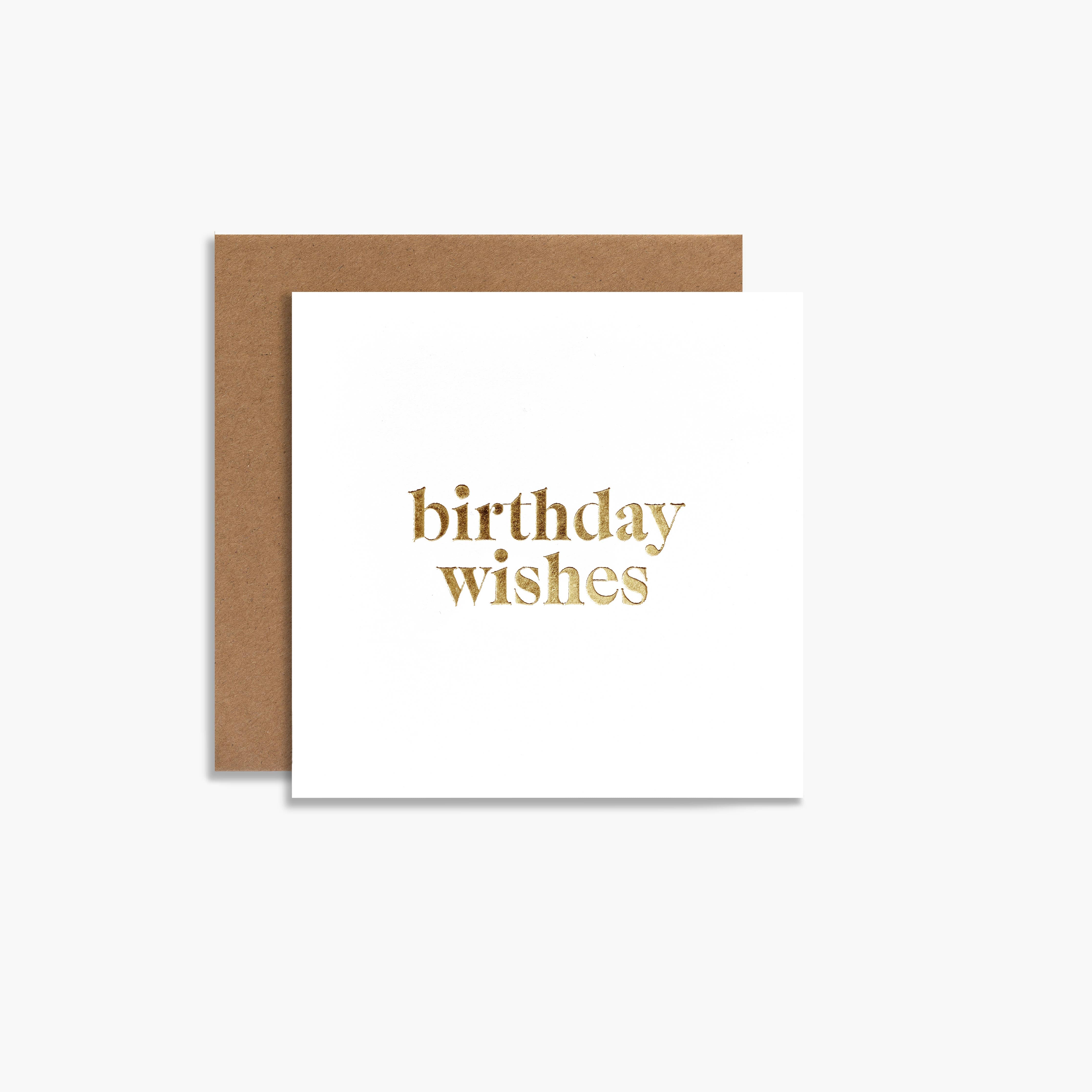 Birthday Wishes Gold Foil Gift Enclosure Card – Julia Moss Designs