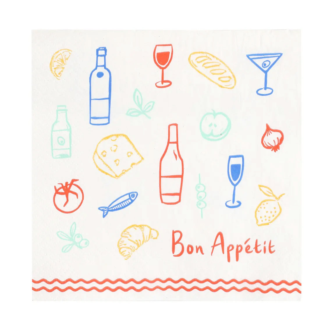 Bon Appetit Icons Recycled Paper Napkins – Julia Moss Designs