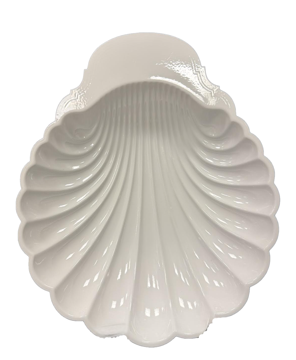 Julia Moss Designs Shell Serving Piece-Food Safe White