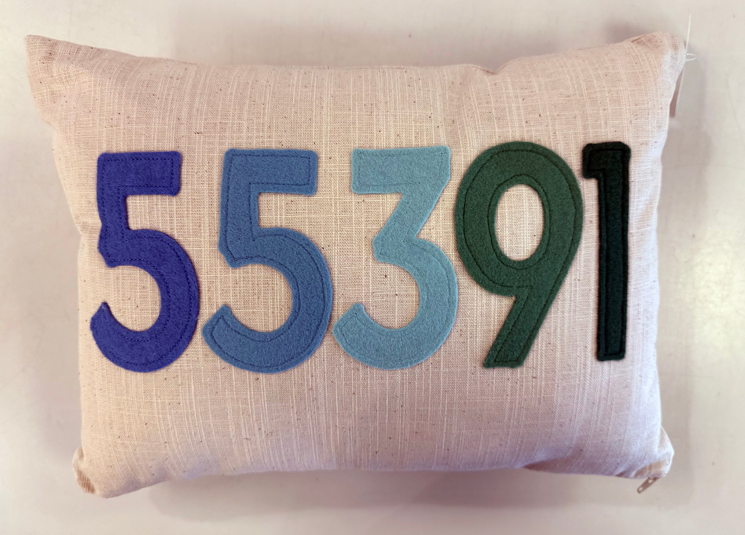 Zip Code Pillow – Julia Moss Designs