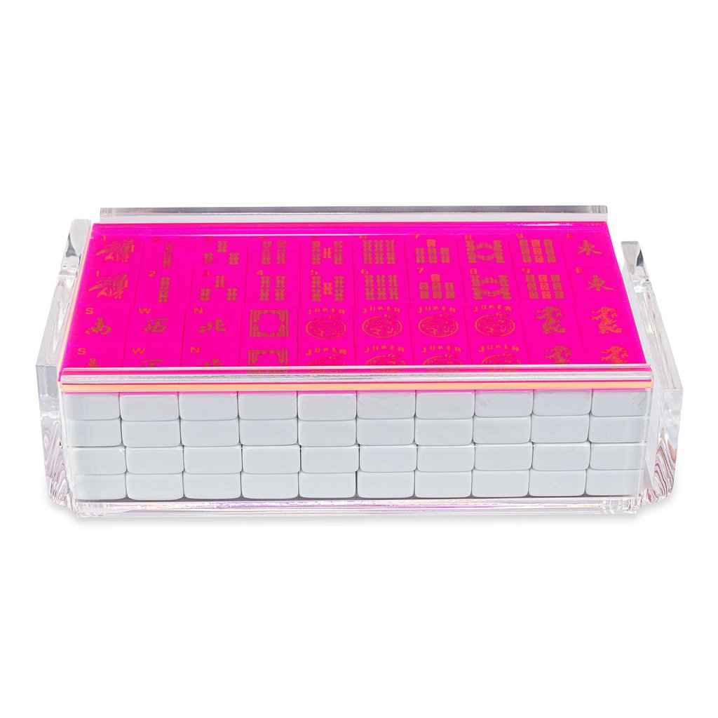 Neon Pink Mahjong by Luxe Dominos | Julia Moss Designs